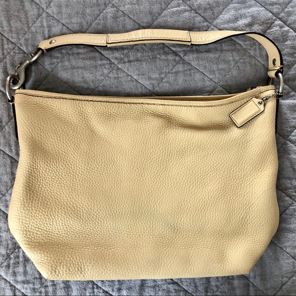 Coach | Bags | Coach Pebbled Leather Hobostyle Bag Sand Color | Poshmark